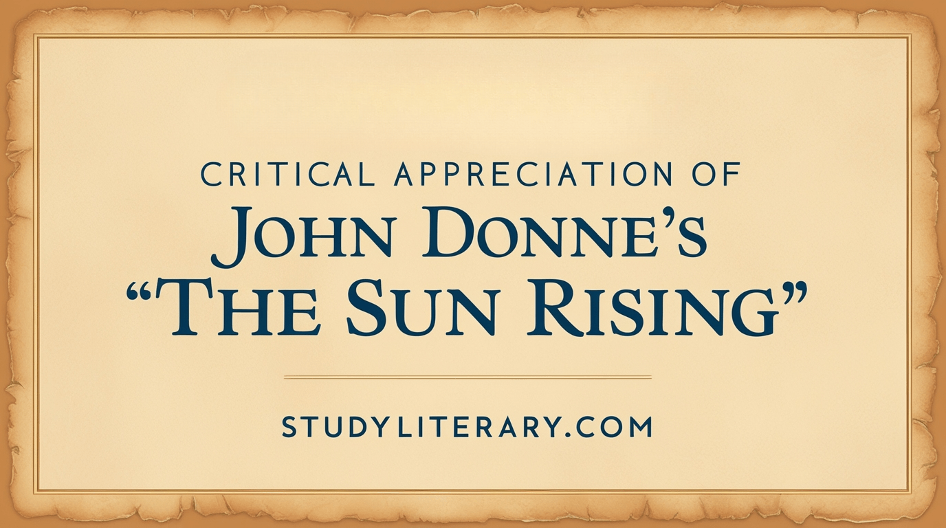 The Rising Sun Critical Analysis: Unveil John Donne’s Wit and ...
